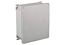 Enclosure, Die-cast Aluminum, S-8000 Series, with External Mounting Flanges, 252 x 215 x 91mm Outside Dimensions, Black RAL 9005 for sale