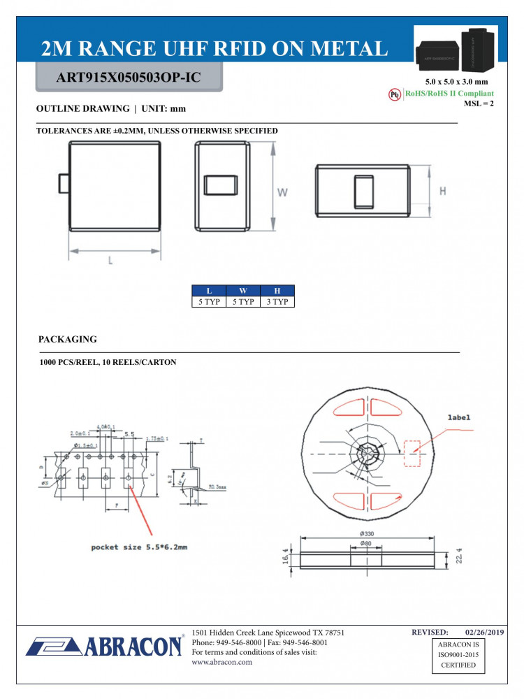 ART915X050503OP-IC product document page 2
