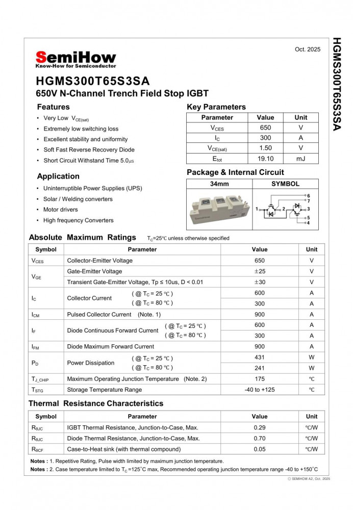 HGMS300T65S3SA document page 1