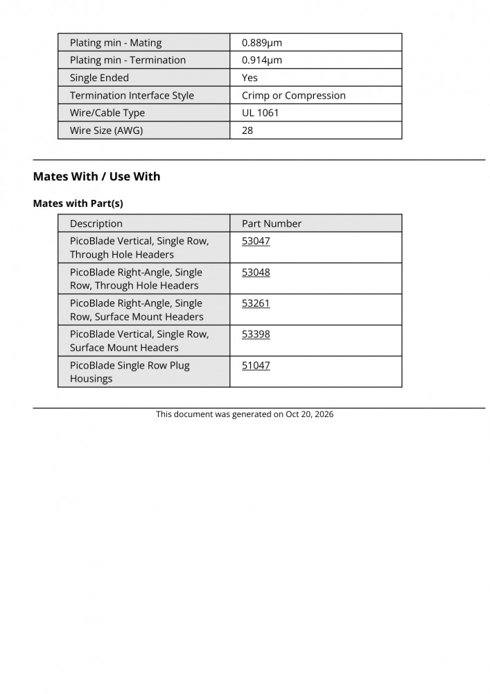 MOLEX 2181120602 product drawing, page 3