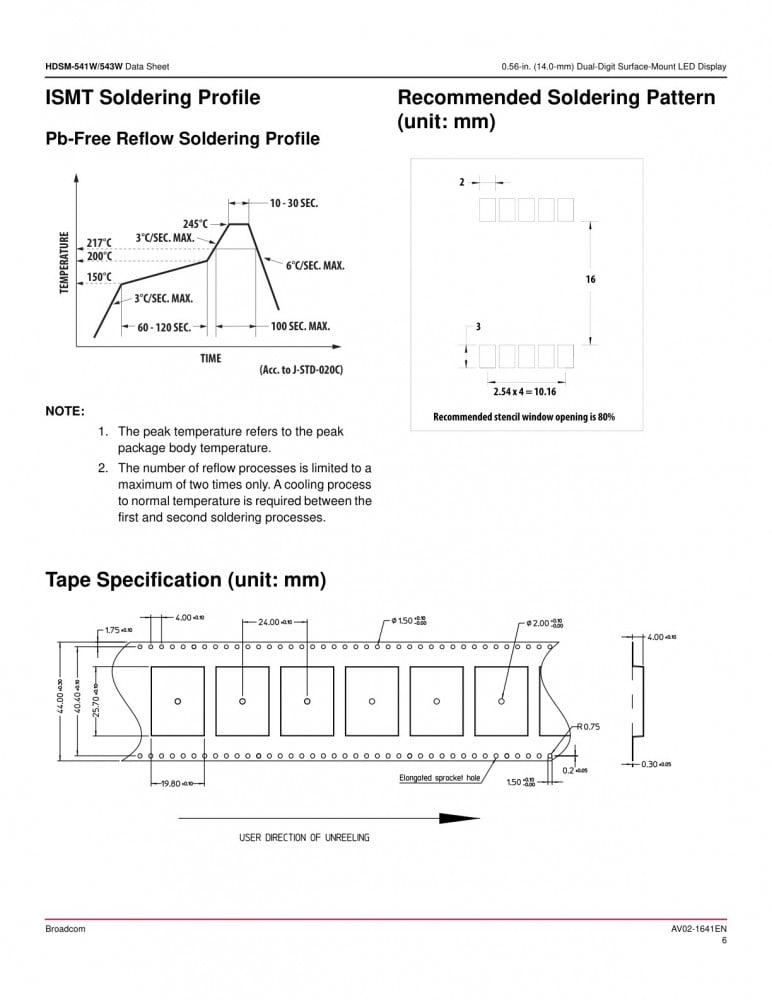 HDSM-543W datasheet page 6