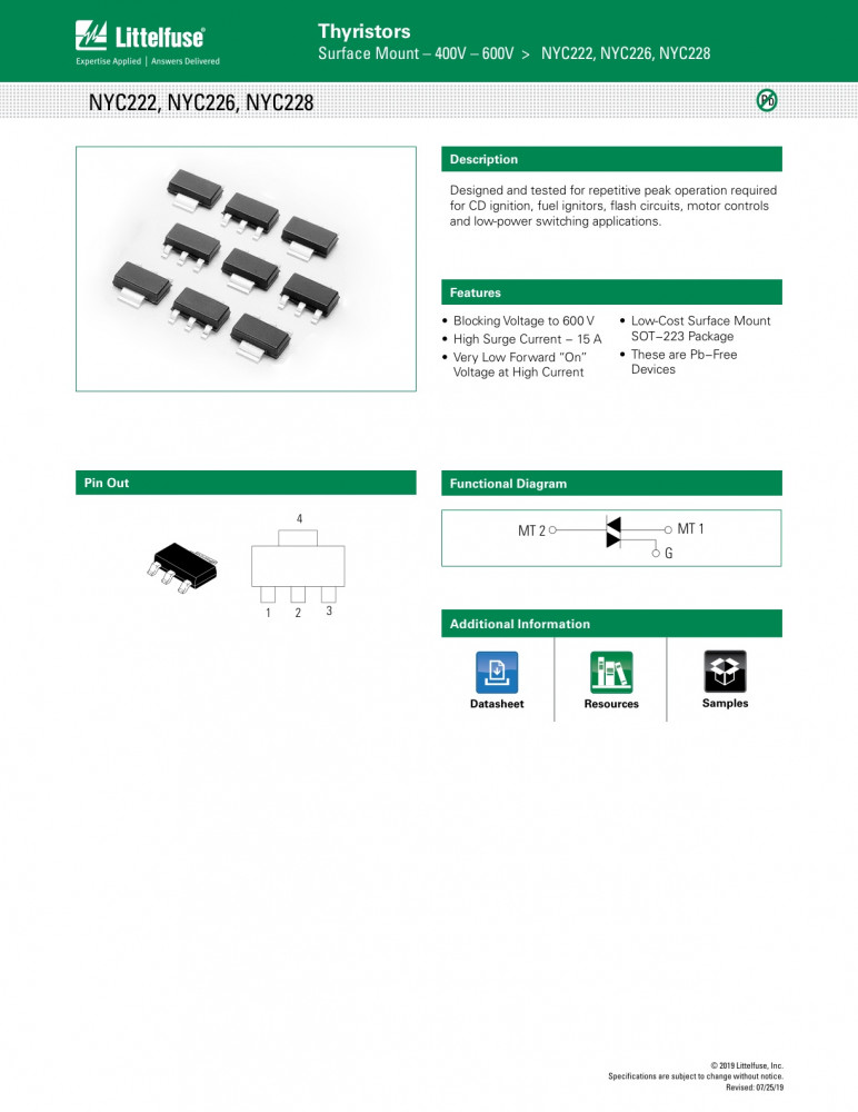 NYC228STT1G datasheet page 1
