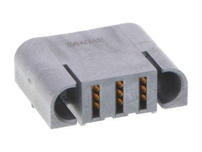 EXTreme Ten60Power Right-Angle Receptacle with Side Guides, 3 DC Power Circuits, Press Fit Tail for sale
