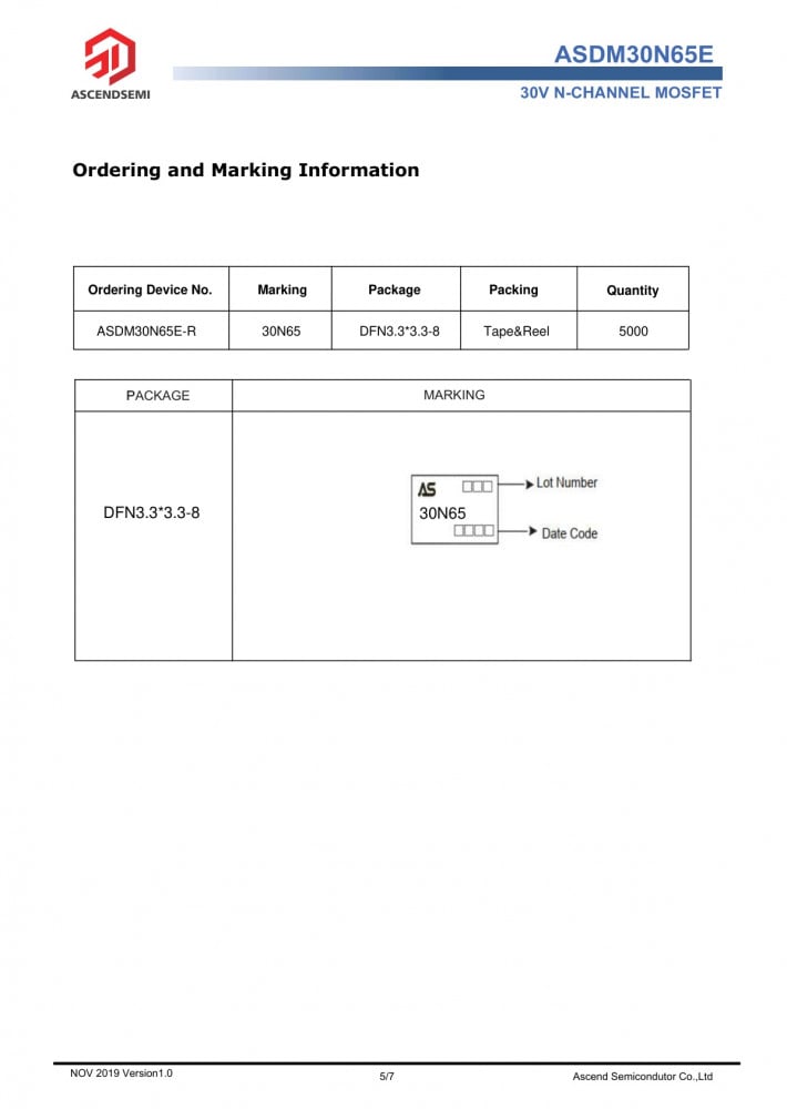 ASDM30N65E-R datasheet page 5