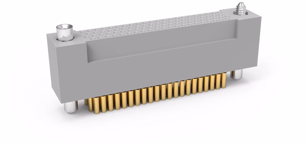 AirBorn R Series, Rectangular Board Mount Receptacle, Vertical, Plastic Body, 4 Rows, 0.075