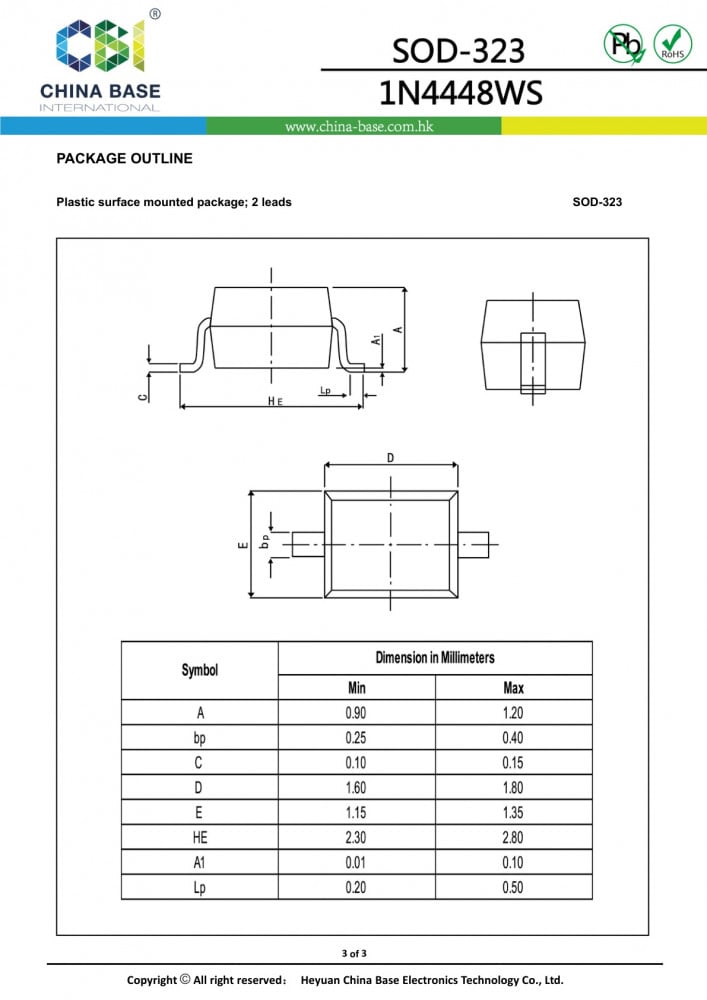 CBI 1N4448WS datasheet page 3