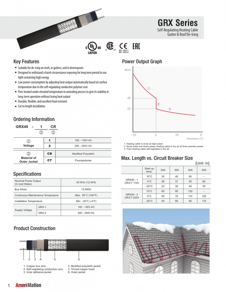 AMERI MATION GRX Series product document preview