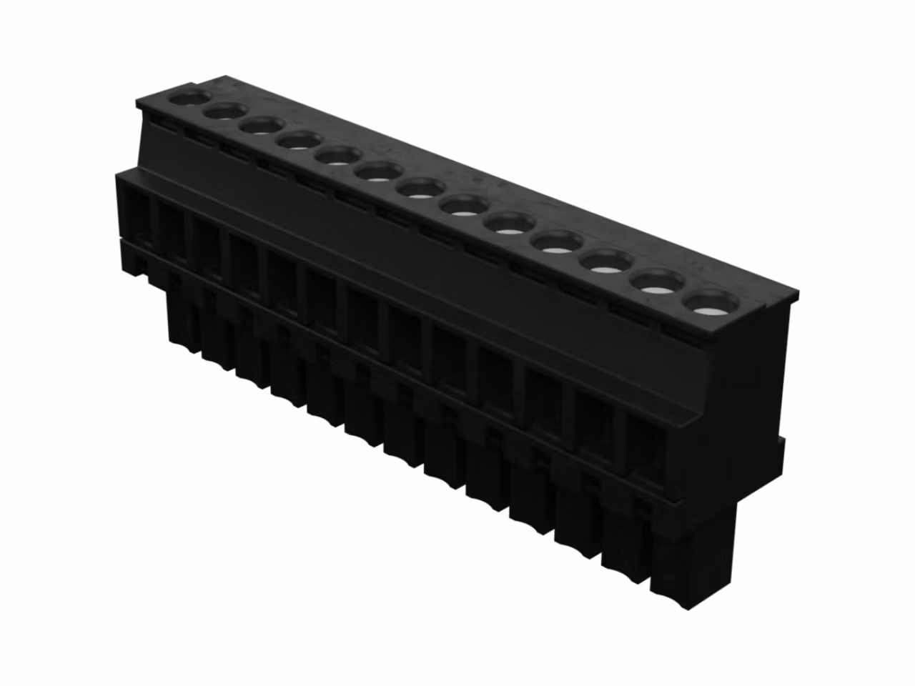 3.81mm Pitch Eurostyle Vertical Plug, with Standard Imprinting, Rear Wire Entry, Black, 13 Circuits for sale