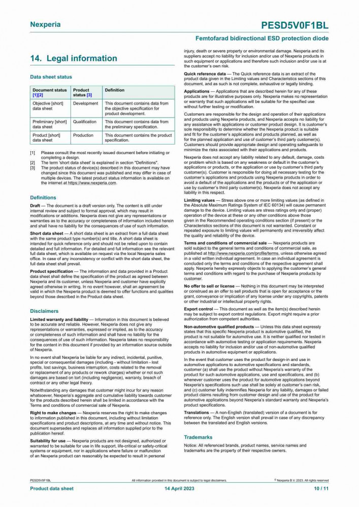 PESD5V0F1BL datasheet page 10