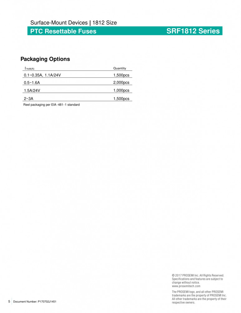 SRF1812 series datasheet page 5