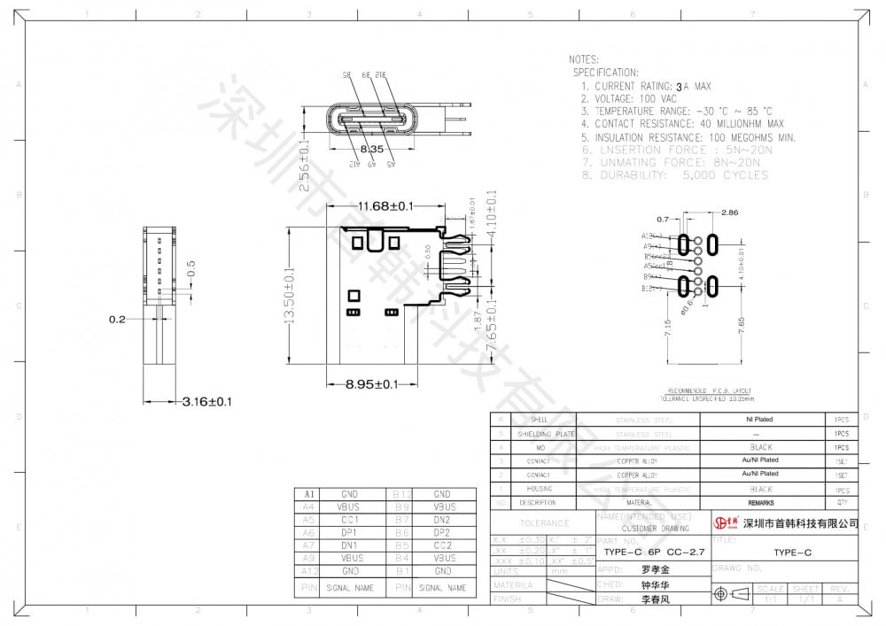 TYPE-C 6P CC-2.7 document page 1
