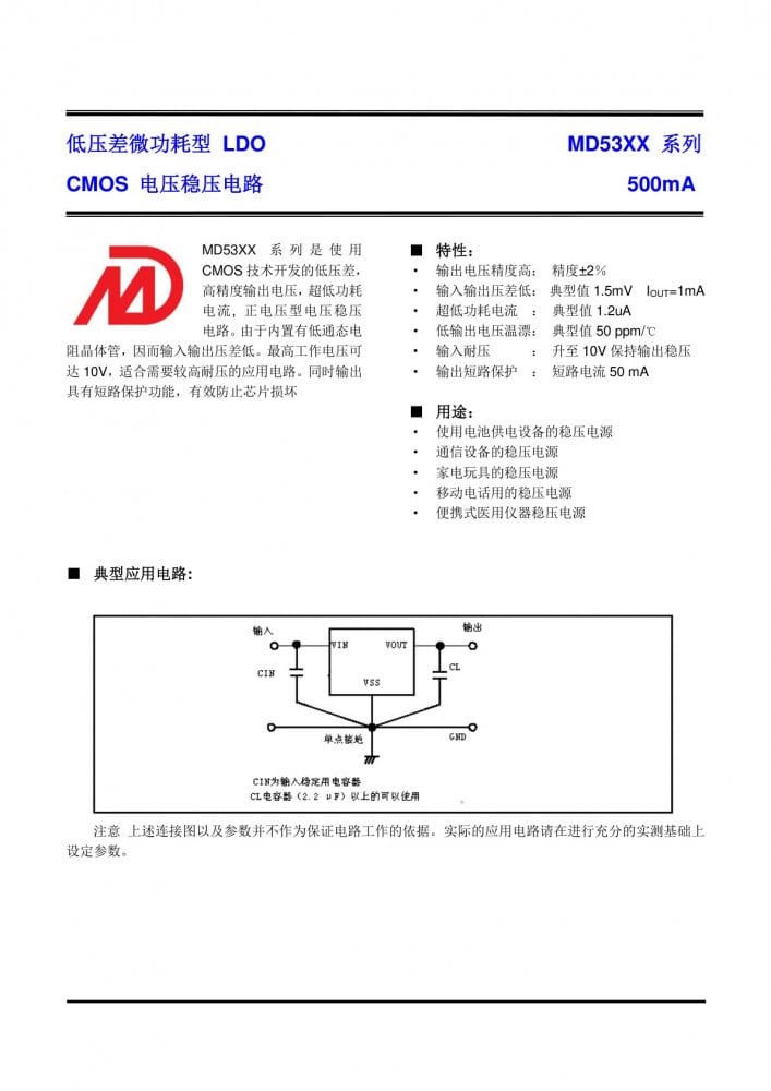 MD5328 datasheet page 1