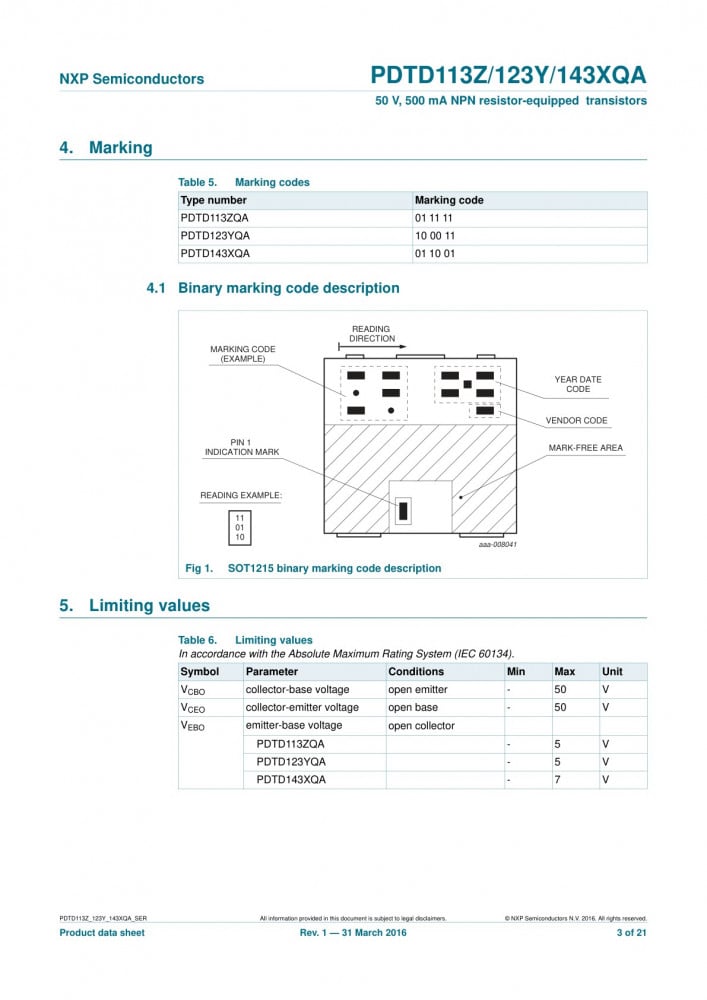 PDTD143XQAZ datasheet page 4