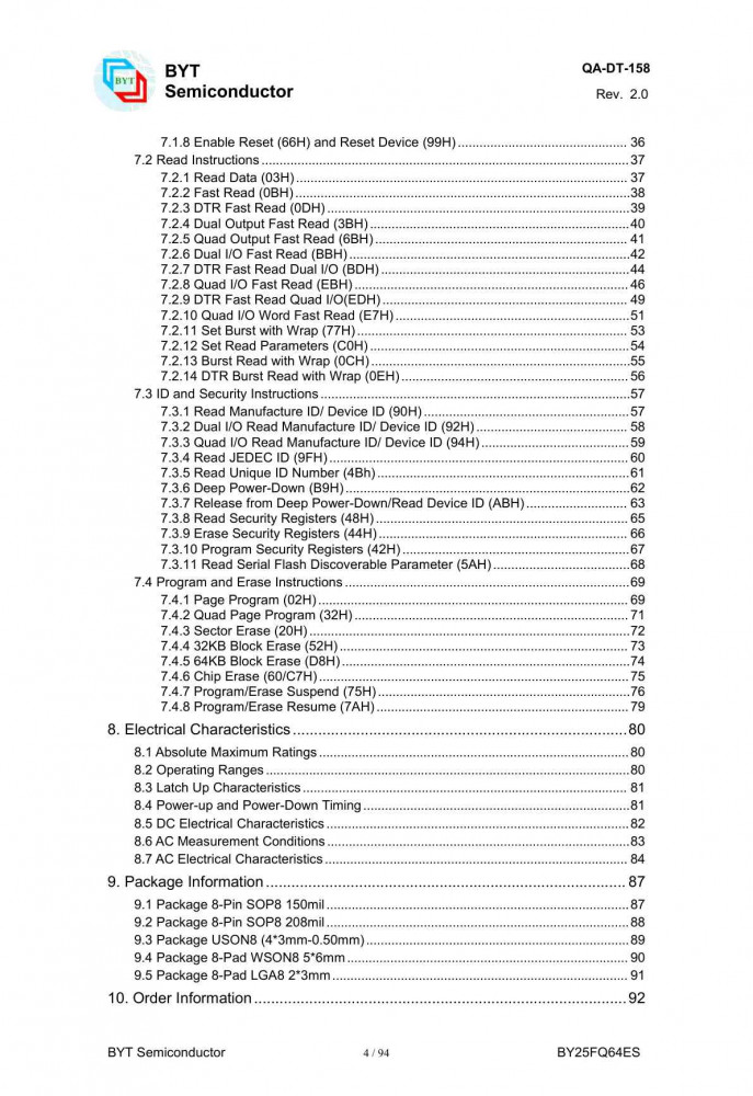 BY25FQ64ES datasheet page 4