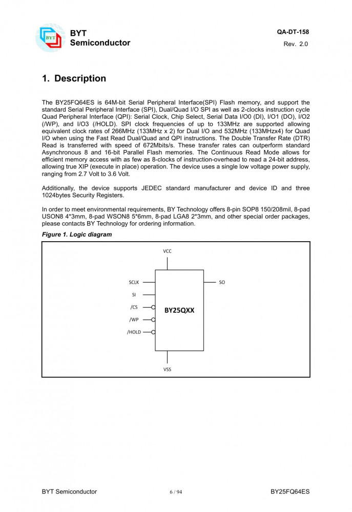 BY25FQ64ES datasheet page 6