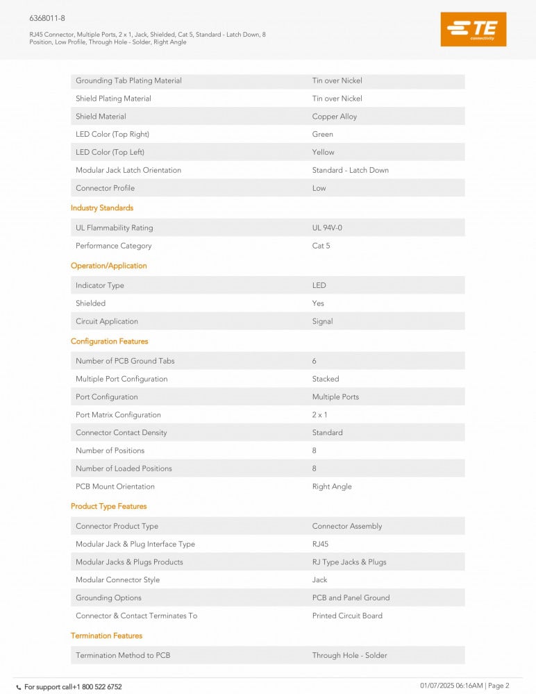 6368011-8 technical document page 2