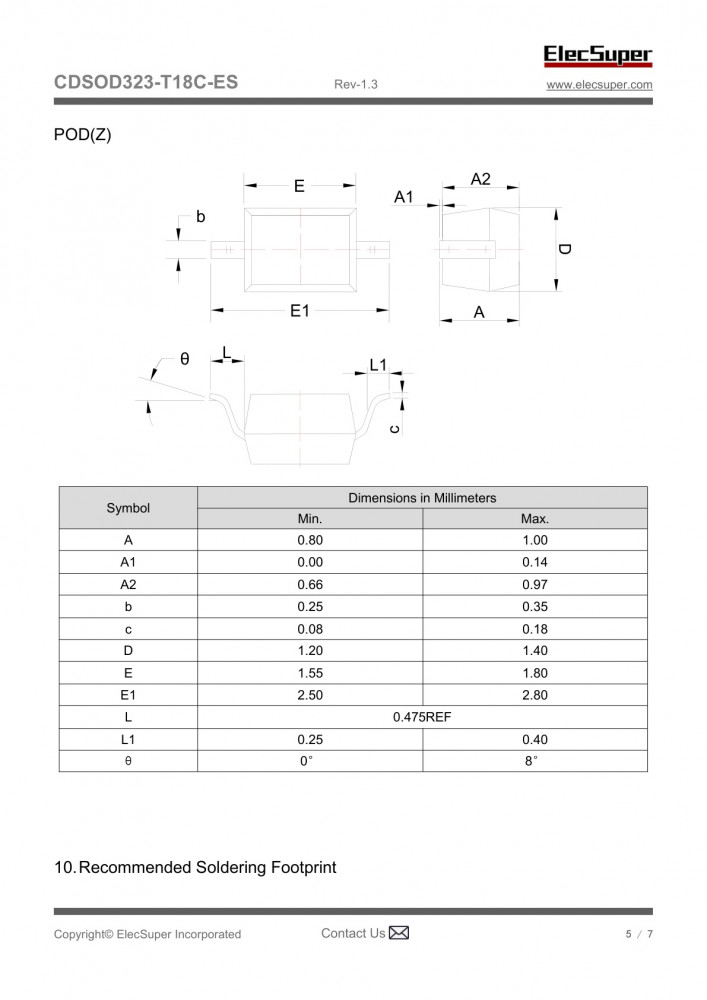 CDSOD323-T18C-ES datasheet page 5