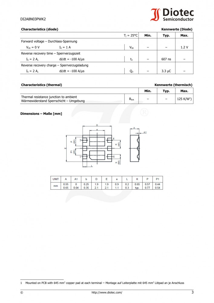 DI2A8N03PWK2-AQ datasheet preview, page 3