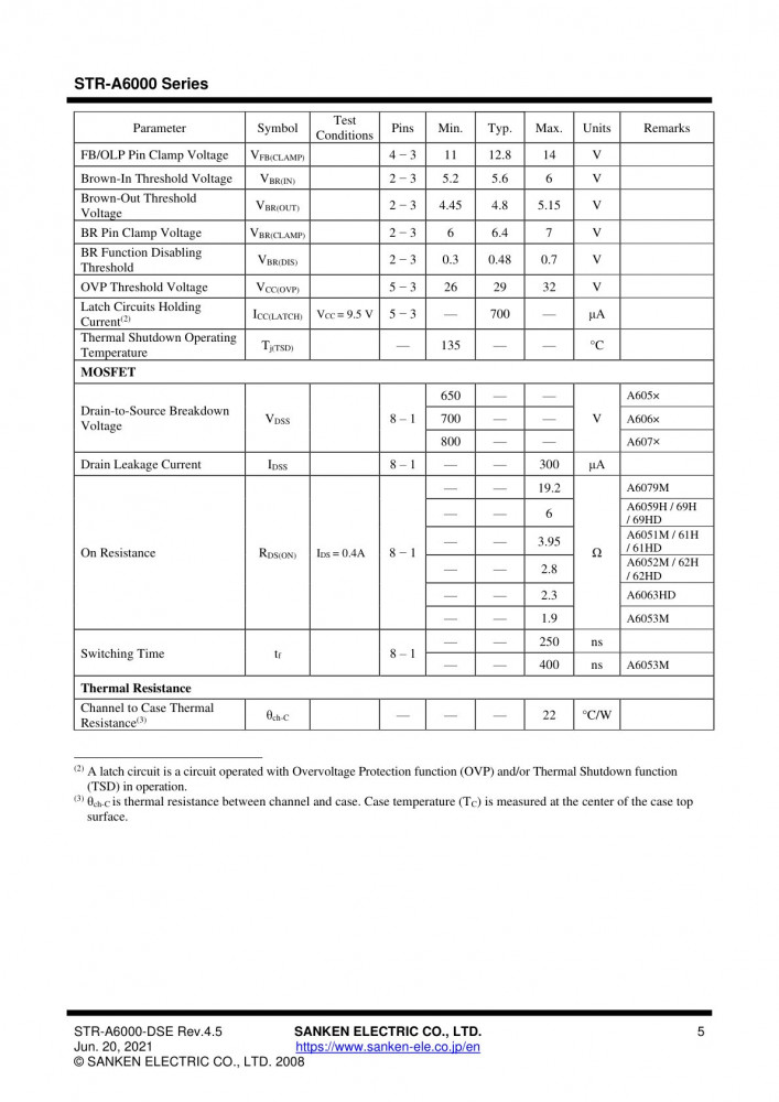 STR-A6069H technical document page 5
