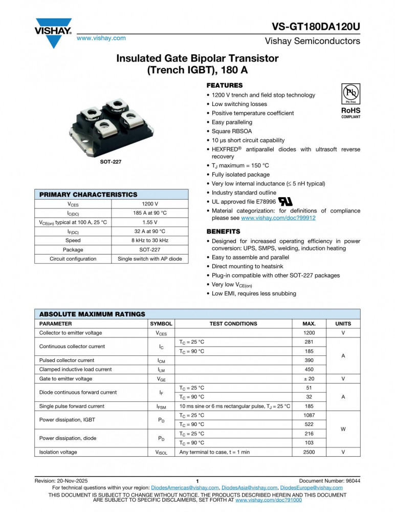 VS-GT180DA120U datasheet page 1