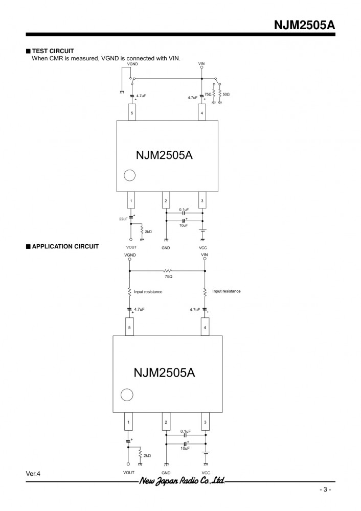 NJM2505AF-TE1 datasheet page 3
