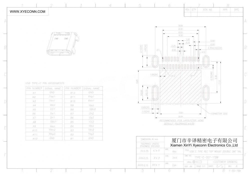 TYPE-C-G07-1TBW technical drawing sheet 2