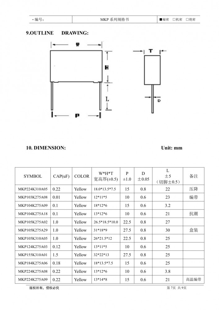 Jimson MKP specification page 7