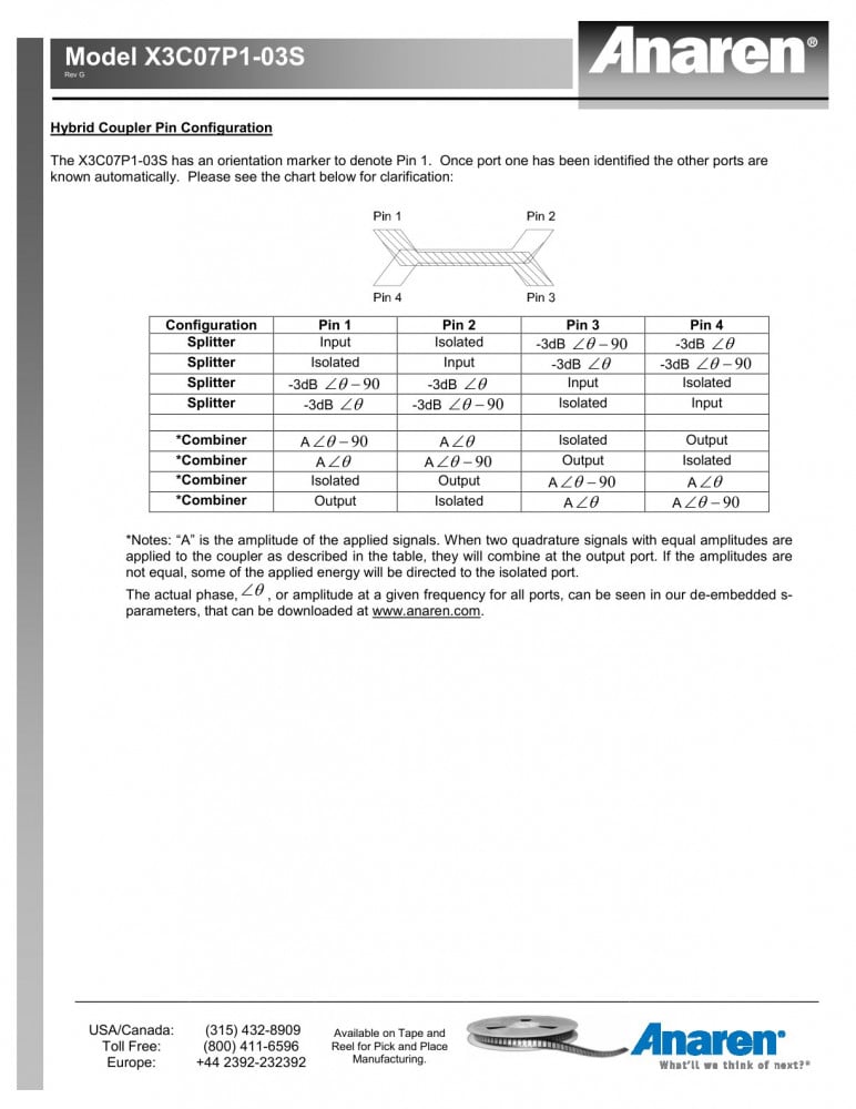 X3C07P1-03S datasheet page 2