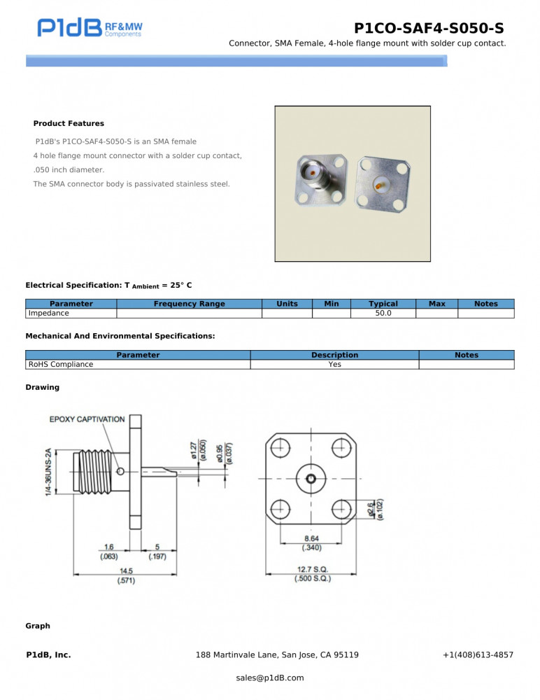 P1CO-SAF4-S050-S product documentation page 1