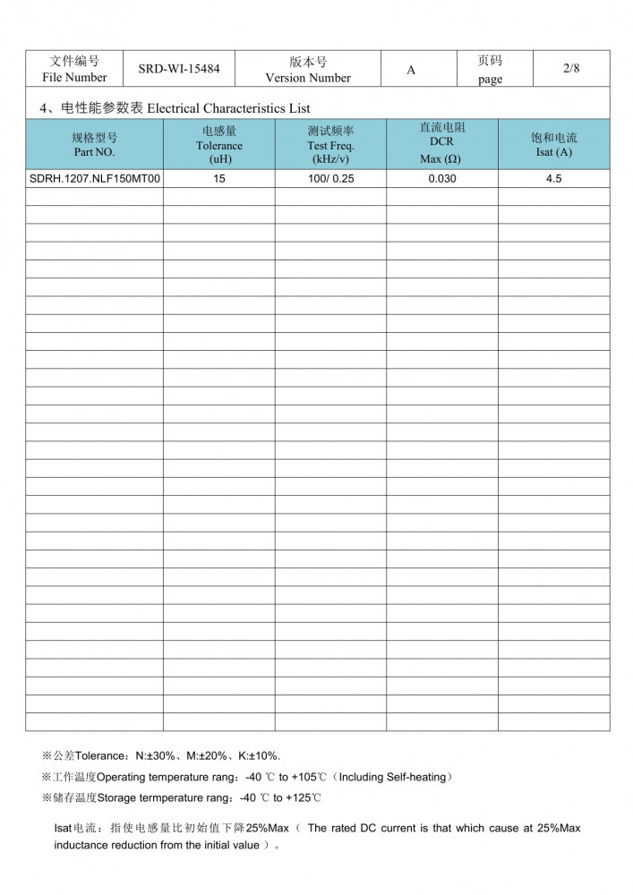 SDRH.1207.NLF150MT00 approval specification page 4