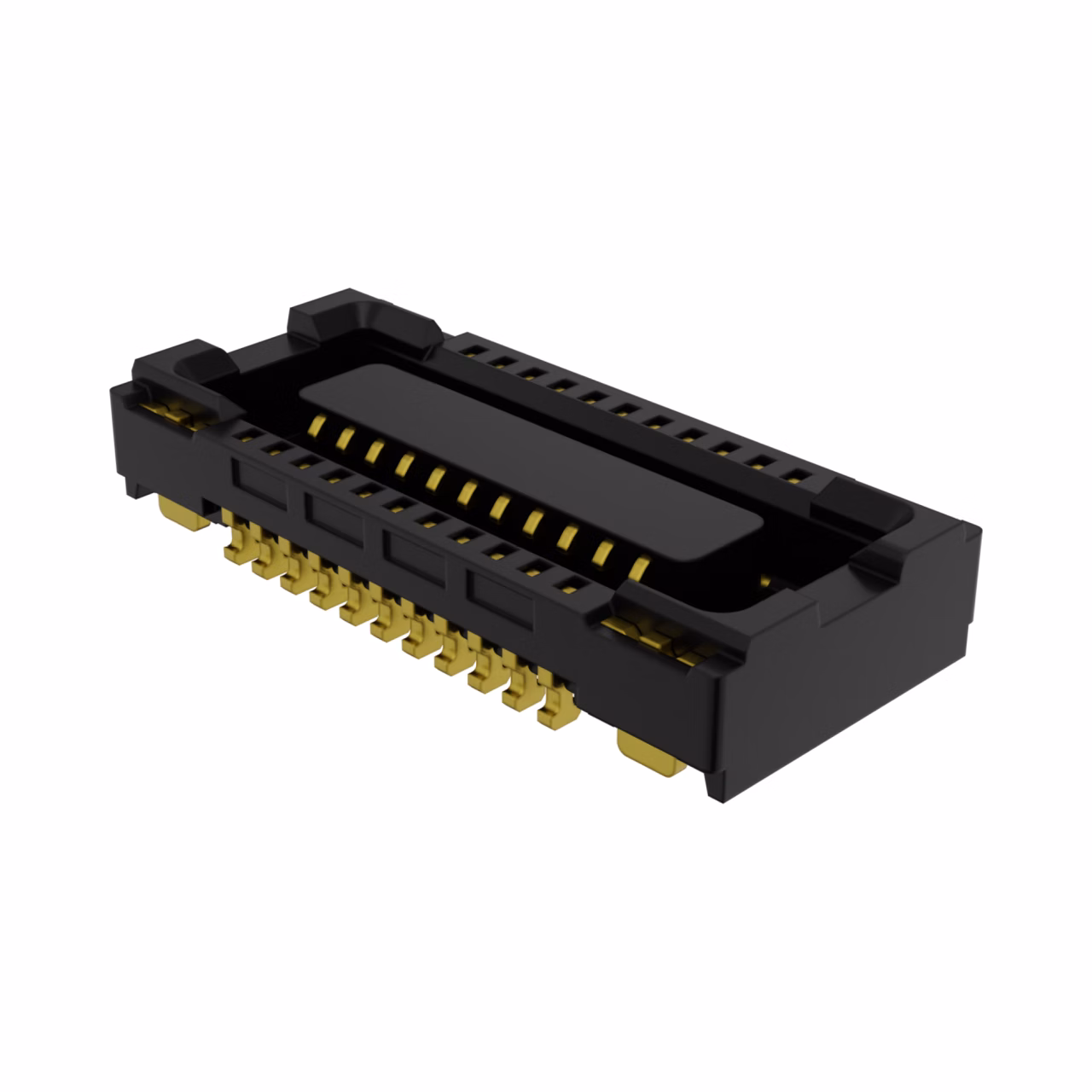 SlimStack Board-to-Board Receptacle, 0.40mm Pitch, J-Bend Series, 0.20µm  Gold (Au) Plating, 1.50 or 2.00mm Mated Height, 3.40mm Mated Width, 22 Circuits for sale