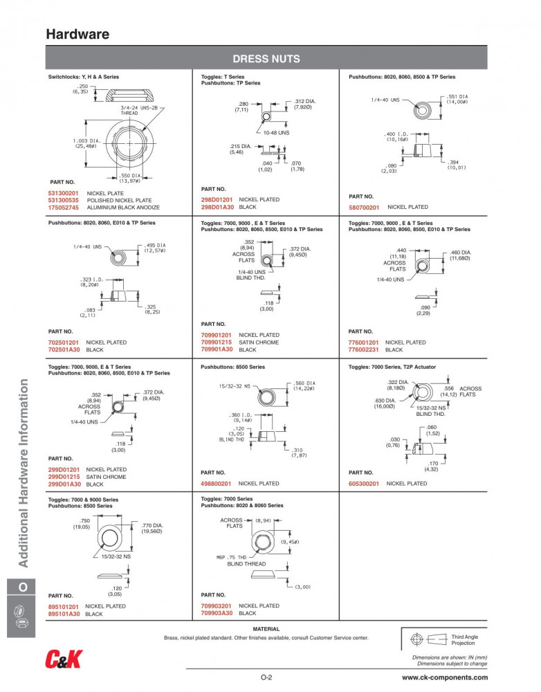 C&K accessory catalogue page 1