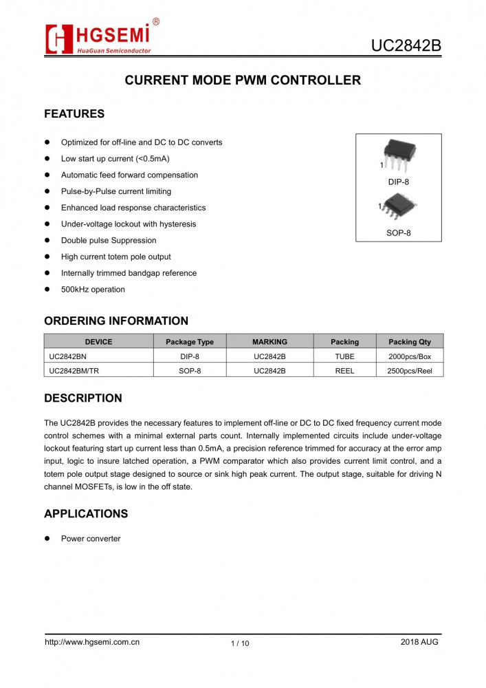 UC2842BN datasheet page 1