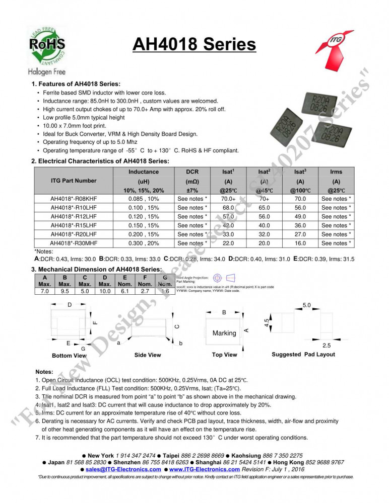AH4018 datasheet page 1