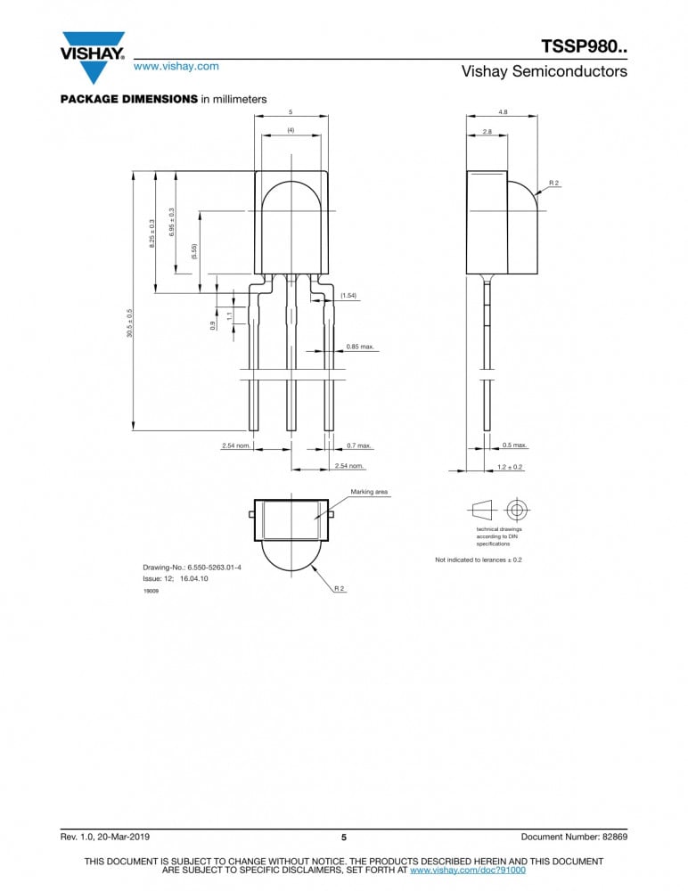 TSSP98038 datasheet page 5