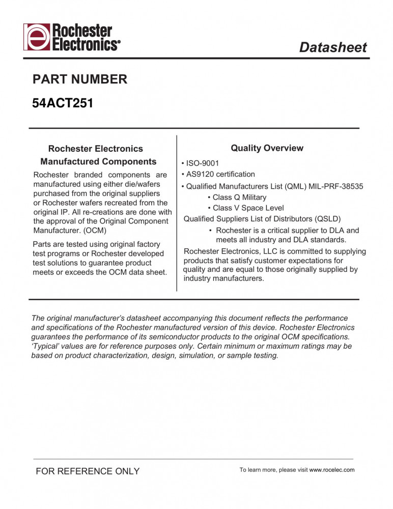54ACT251 document page 1