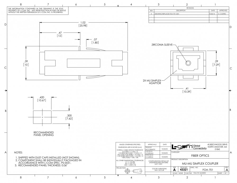 FOA-701 technical document preview