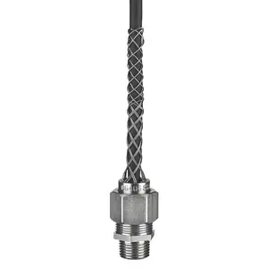 Kellems Wire Management, Deluxe Cord Grips, Straight Male Stainless, .625-.750