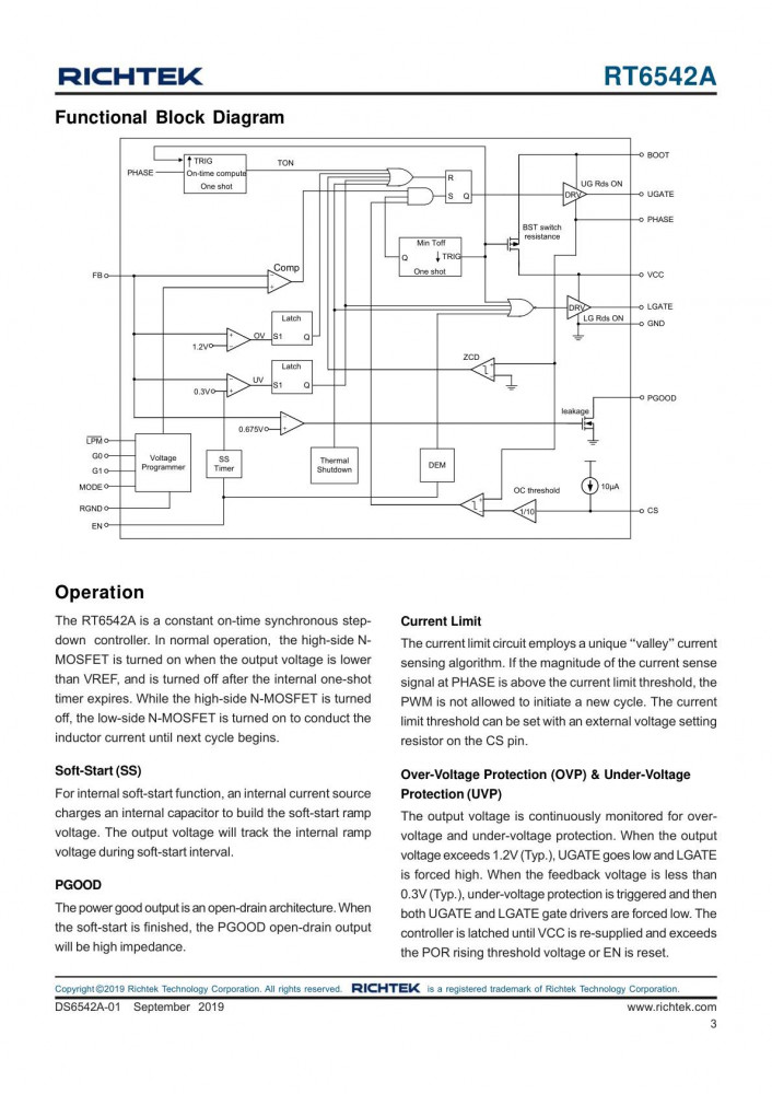 RT6542A technical document page 3