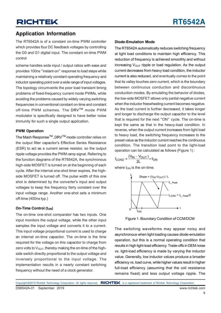 RT6542A technical document page 9