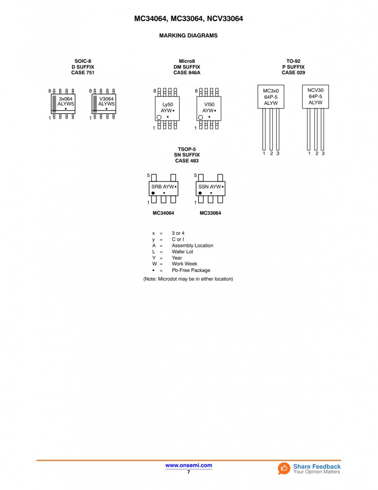 MC34064 datasheet preview, page 7