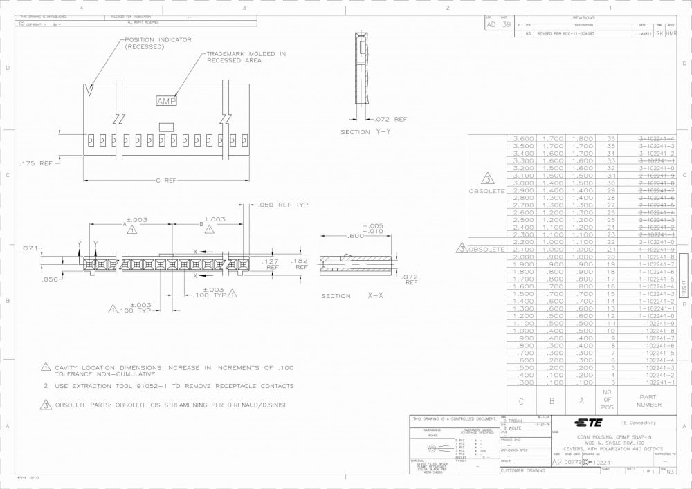 TE Connectivity 102241-1 controlled drawing preview