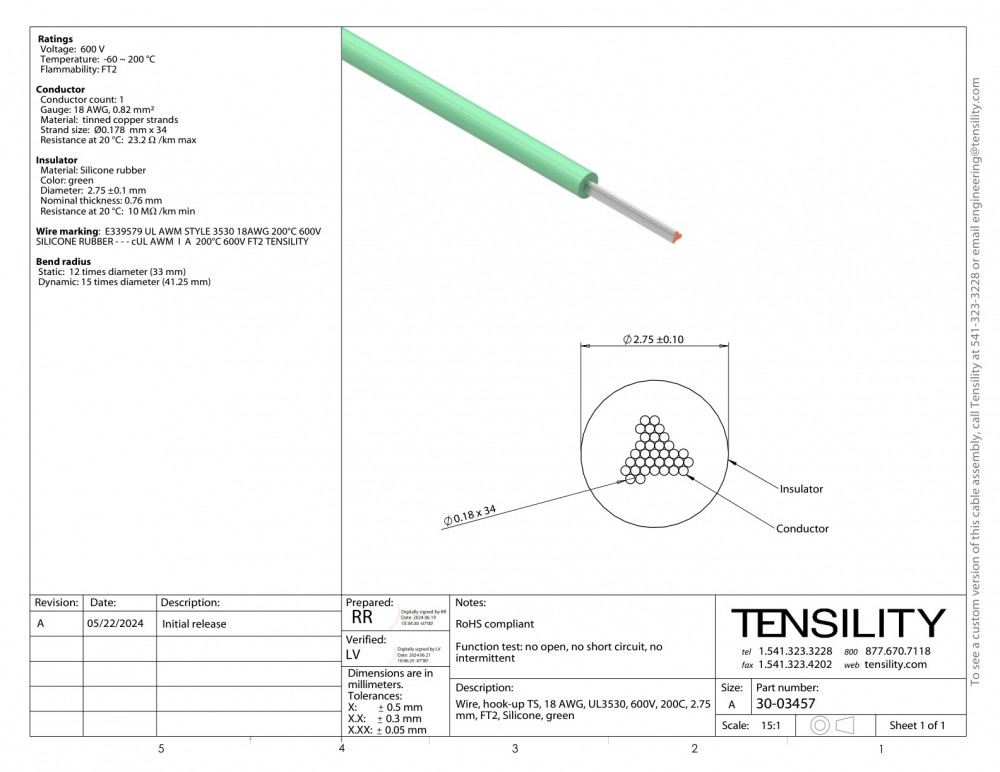 Tensility International 30-03457 product drawing