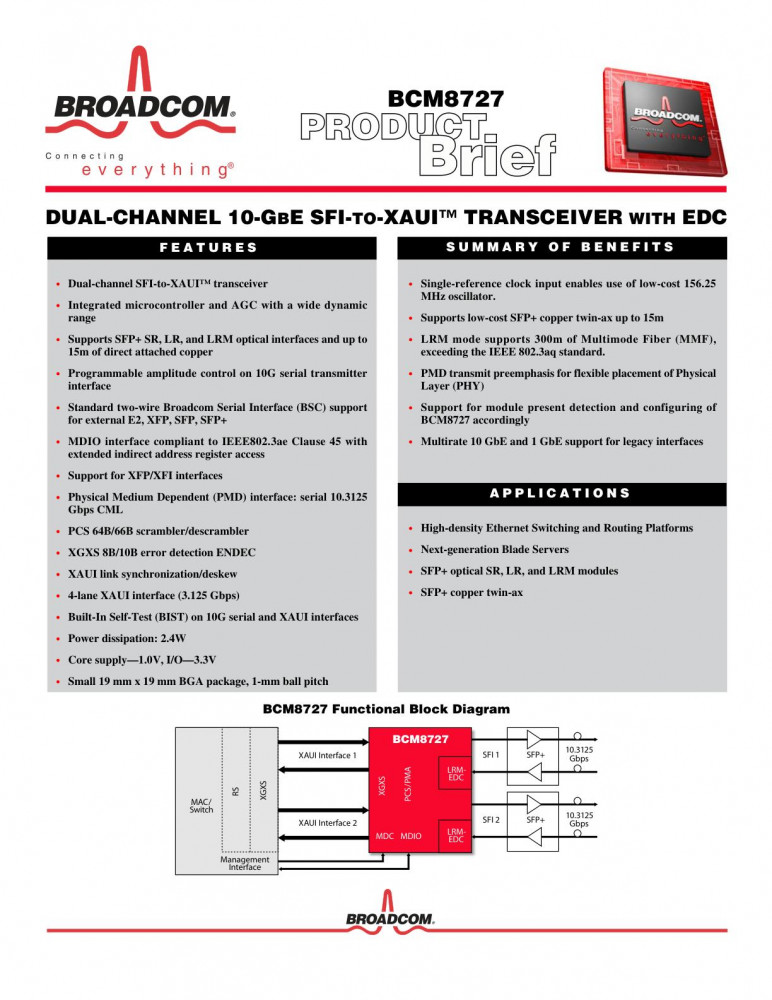 BCM8727 technical document page 1