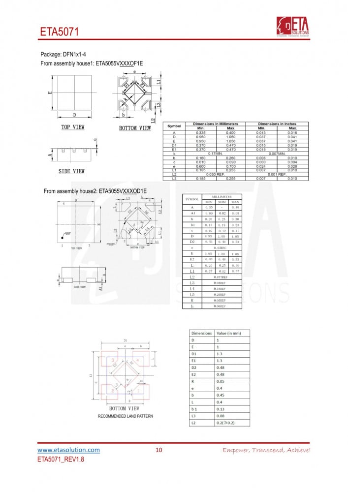 ETA5071 datasheet page 10