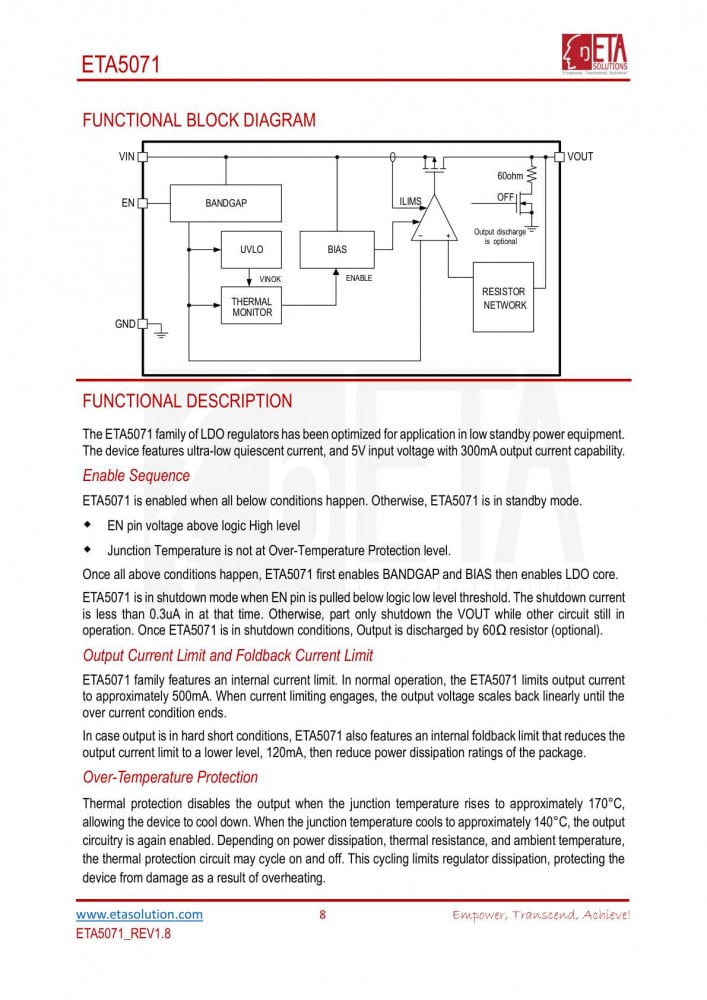 ETA5071 datasheet page 8