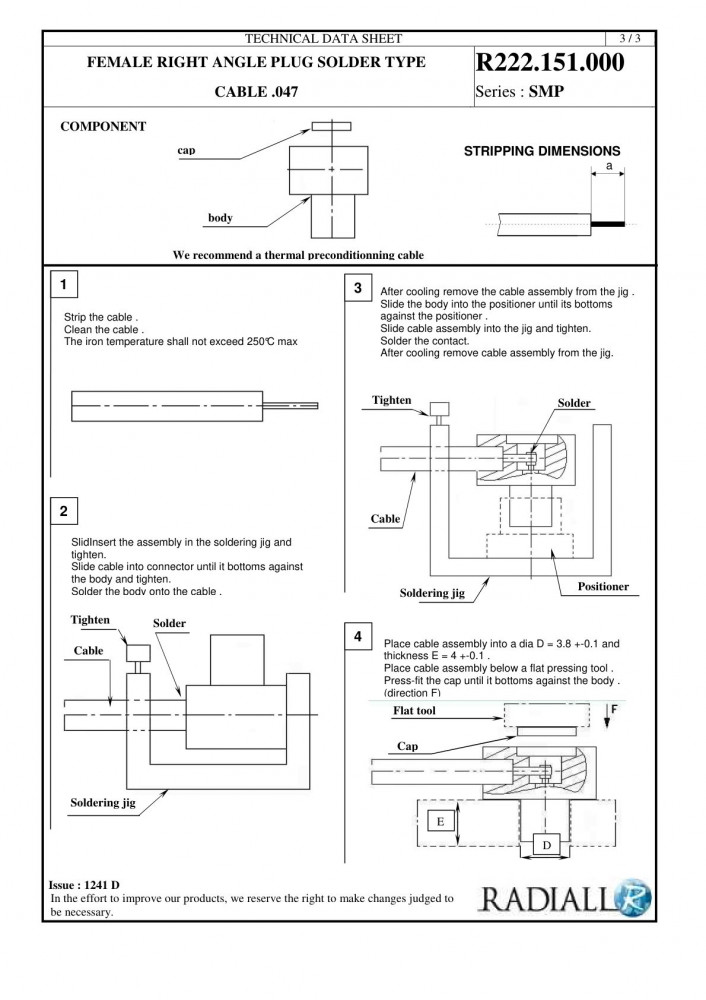 Radiall R222151000 technical document page 3