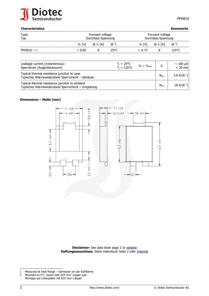 PPH810-AQ technical document page 2