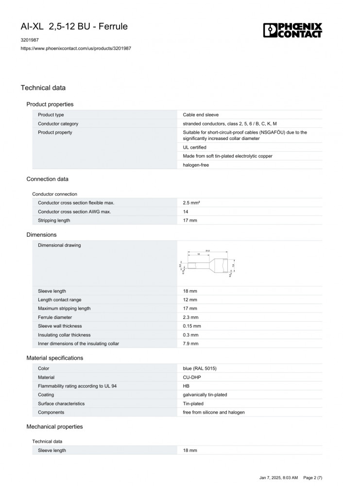 Phoenix Contact 3201987 technical document page 2