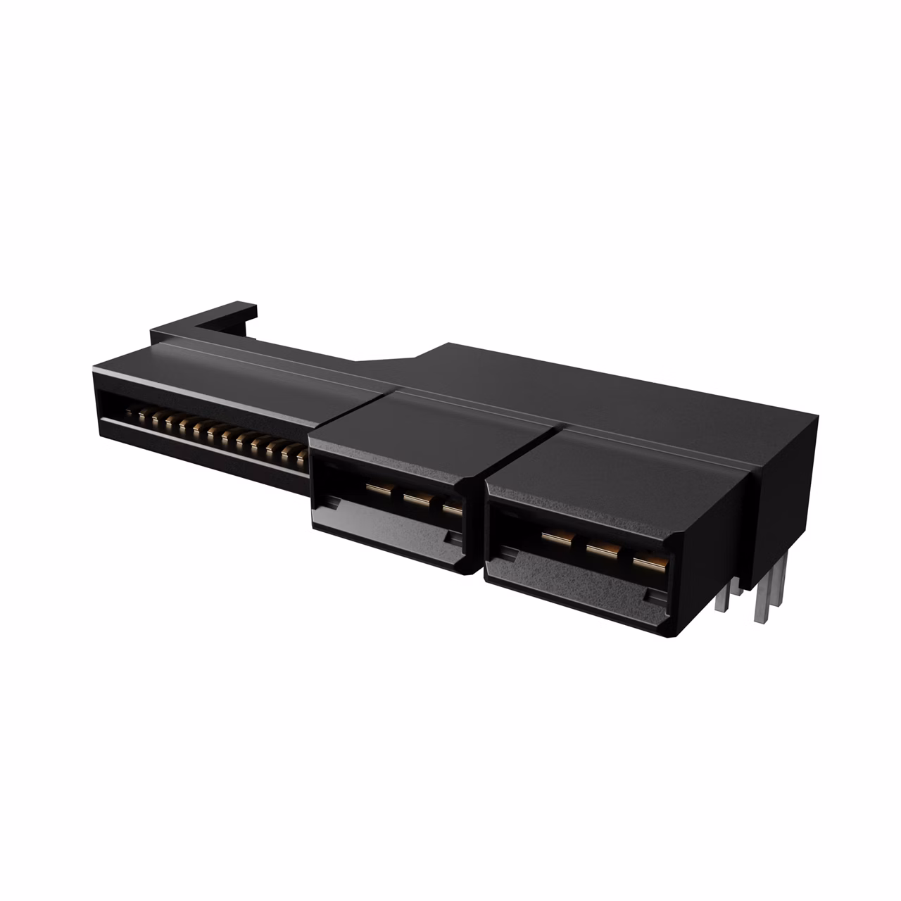 EXTreme LPHPower Receptacle Header, Right-Angle, 4 Power Contacts, 28 Signal Contacts, Select Gold (Au) Plating, for 3.18mm Thick PC Board for sale